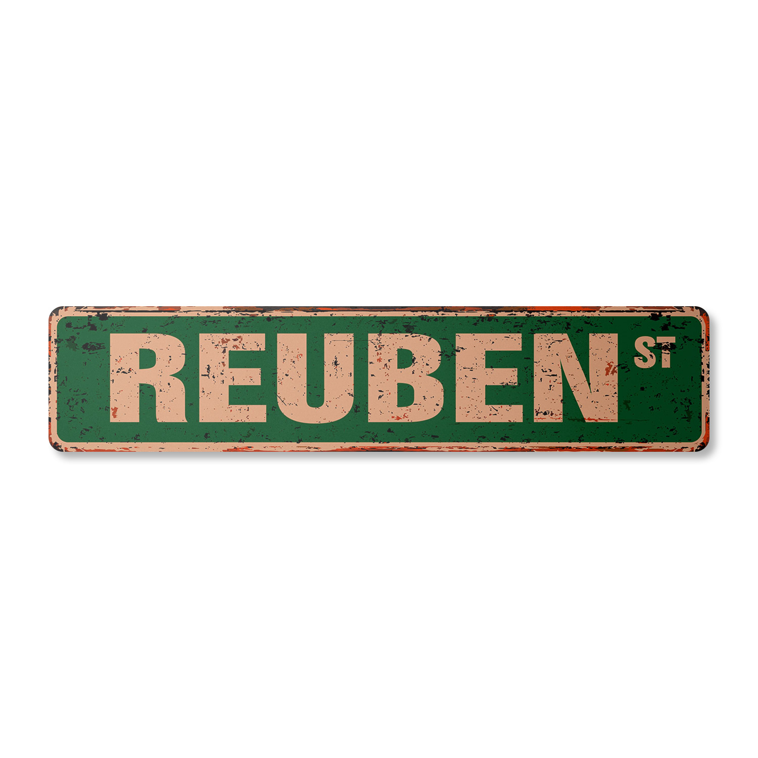 REUBEN Vintage Plastic Street Sign Childrens Name Room Sign | Indoor ...