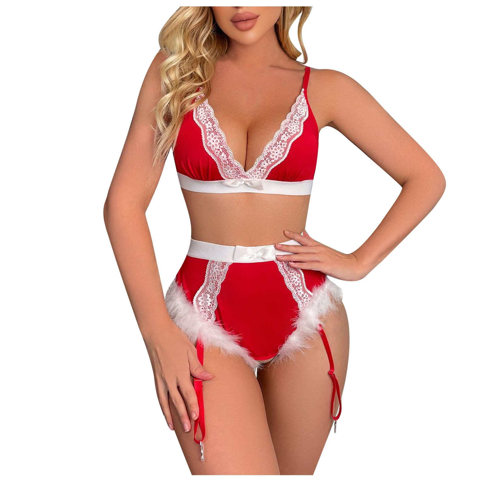 Reufti Womens Christmas Fashion Sexy Temptation Pajama Underwear Sexy