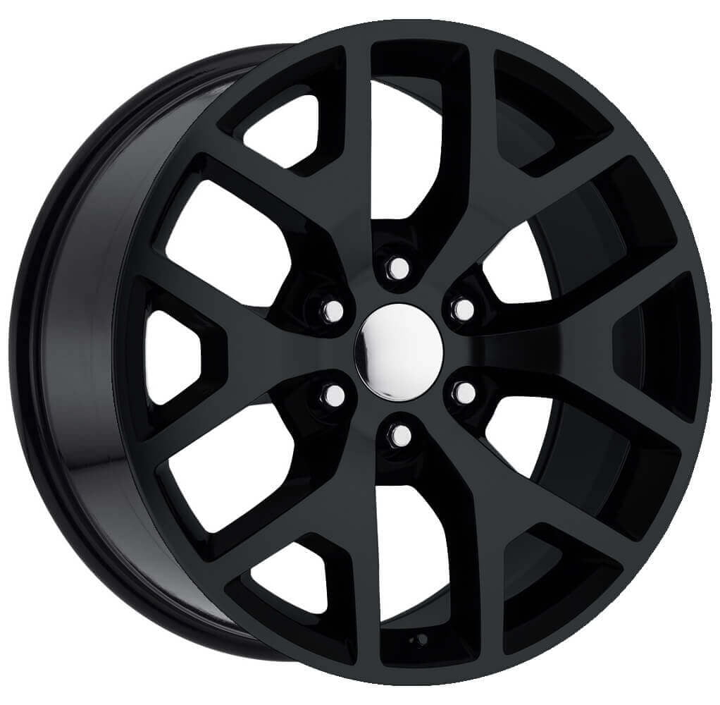 REV Wheels 586 Series 20x9 Gloss Black Rims - 6.06 bs, 6x5.5/6x139.7 ...