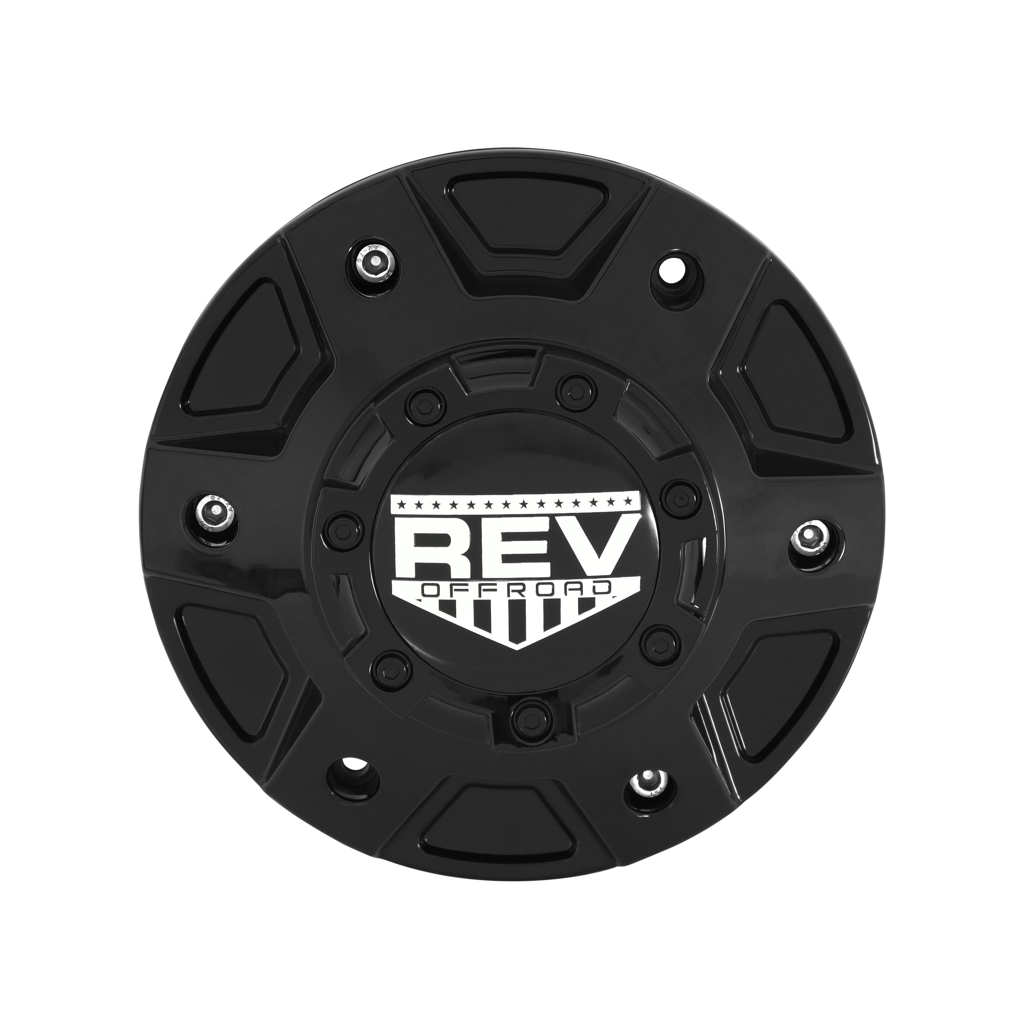 REV Wheels 895 Series Cap, Gloss Black, 6-Lug, Compatible with REV 895 ...