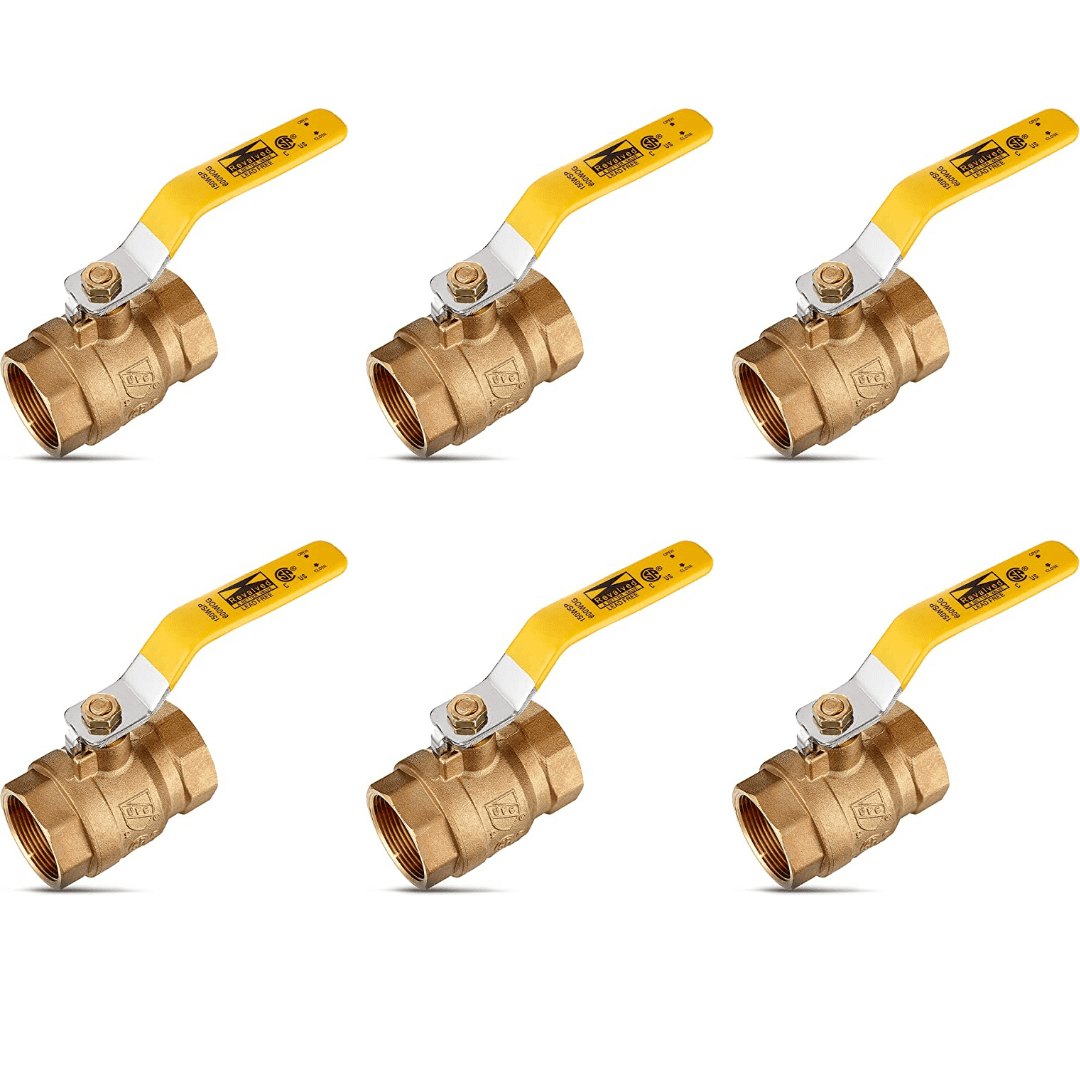 REVALVED Full Port 1" Brass Ball Valve – Lead-Free Brass Valve, Female Sweat Solder Connector ...