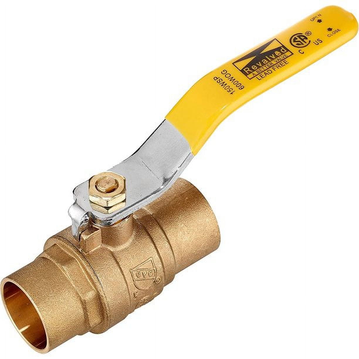 REVALVED Full Port 3/4" Brass Ball Valve Lead-Free Brass Valve, Female ...