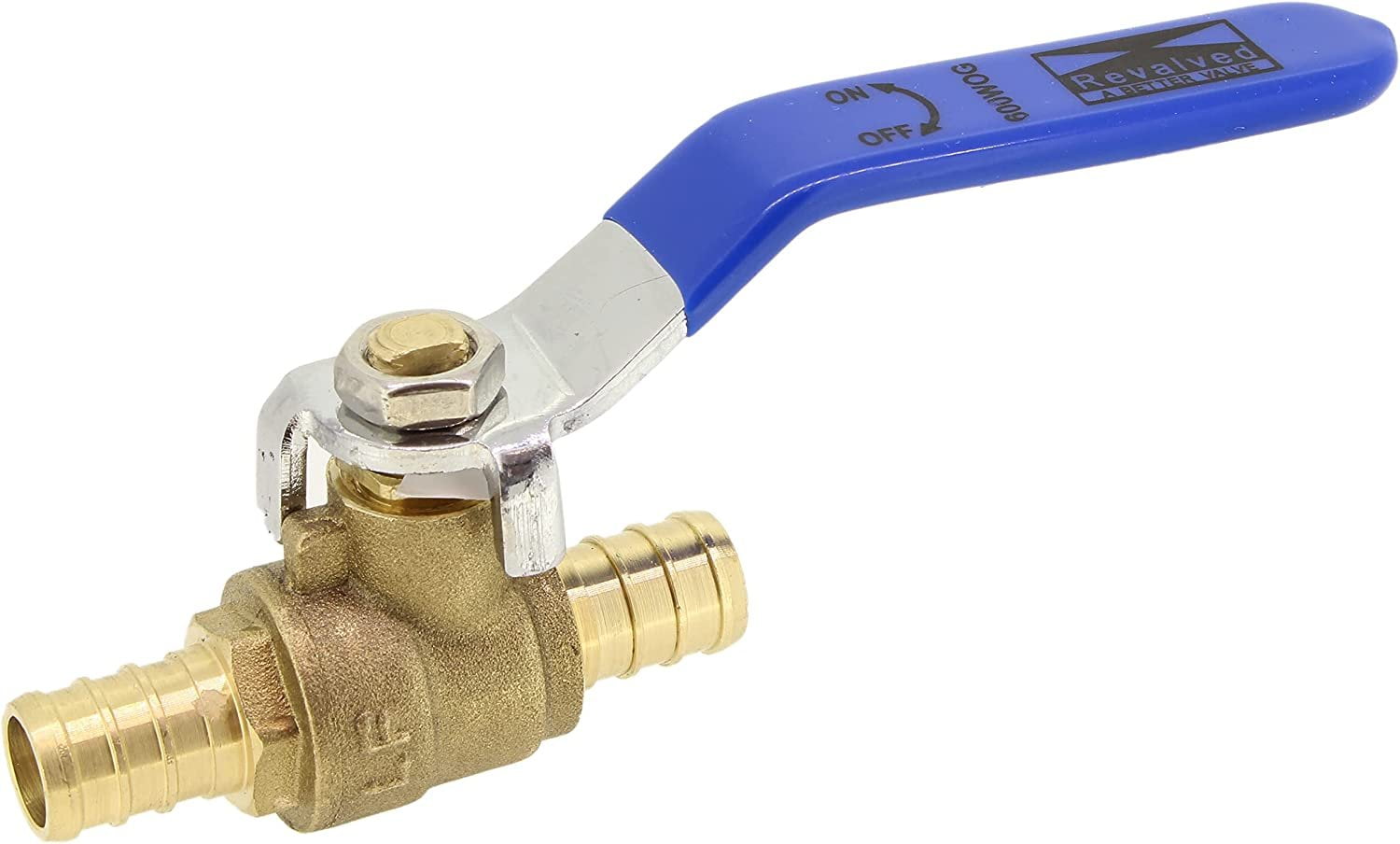 REVALVED PEX Full Port 1/2 in. Brass Ball Valve Lead-Free Brass Water ...
