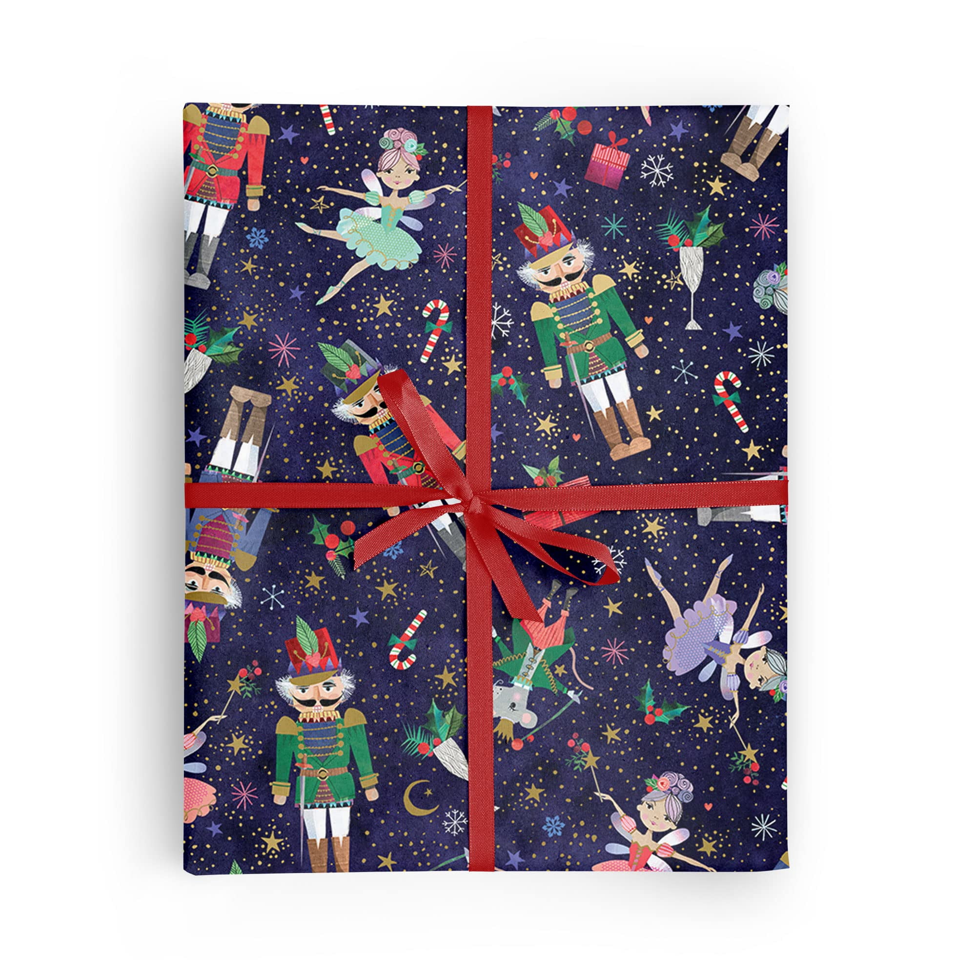 REVEL & Co Nutcracker MMF7 Folded Christmas Wrapping Paper, 2 Feet x 10 ...