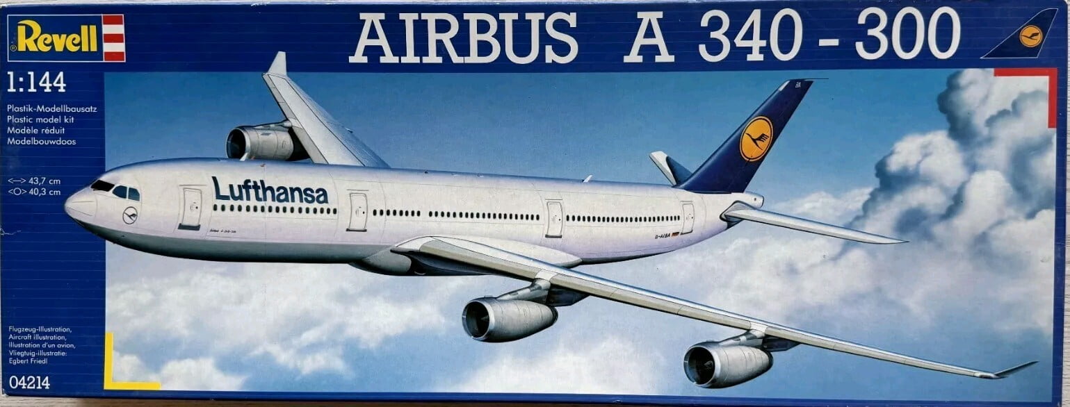 🛫 REVELL Lufthansa AIRBUS A340-300 🇩🇪 Model Airplane Kit #04214 NIB 1: ...