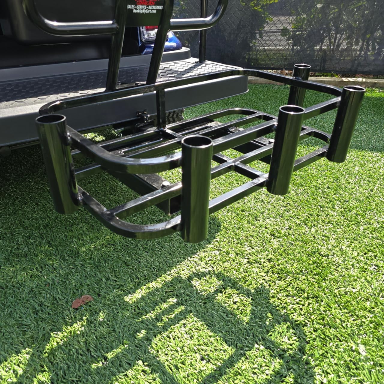 REVENGE Premium Heavy Duty Hitch Mount Cooler and Rod Holder Rack (Fits ...