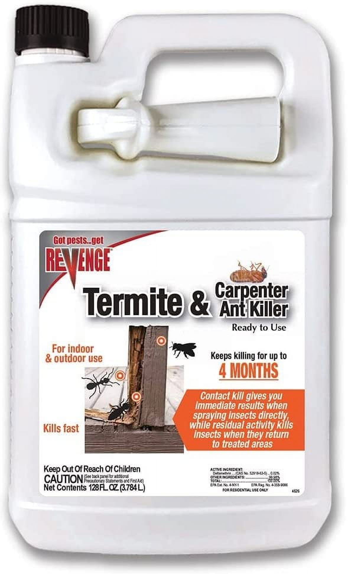REVENGE 128oz Ready-to-Use Termite & Carpenter Ant Killer, Concentrated ...