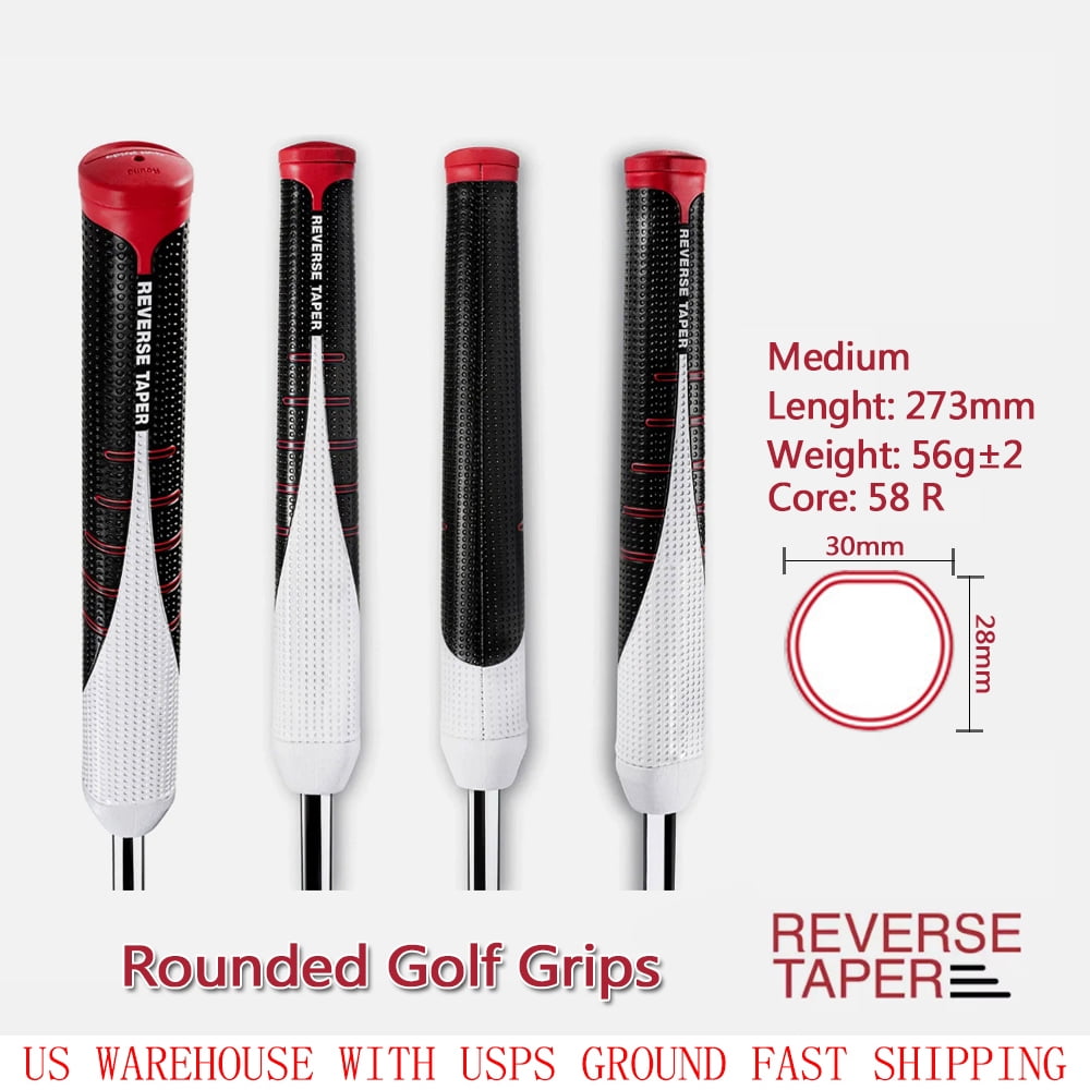 REVERSE TAPER Rounded Golf Grips Medium Size Golf PU Putter Grip 58R ...