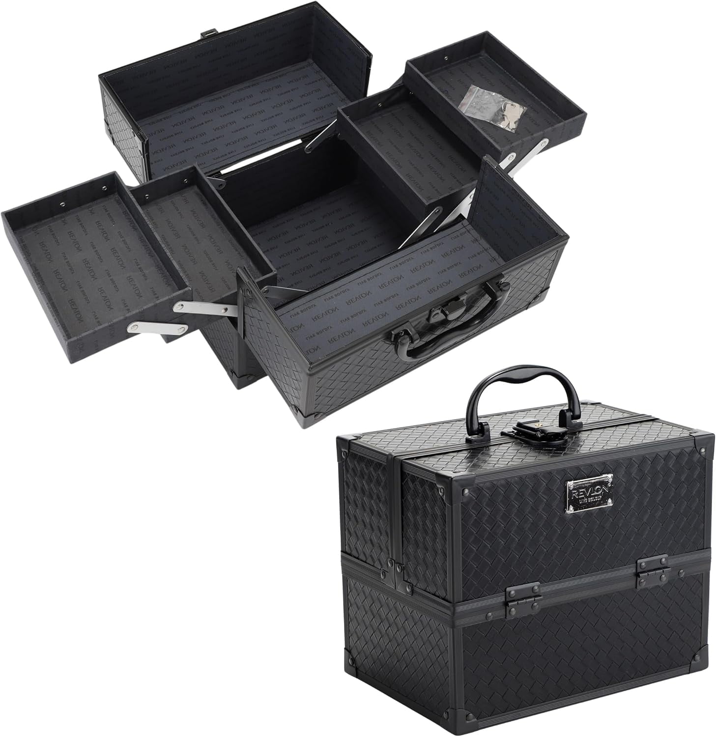 REVLON Large Makeup Organizer Box & Travel Case with Easy Close Latch ...