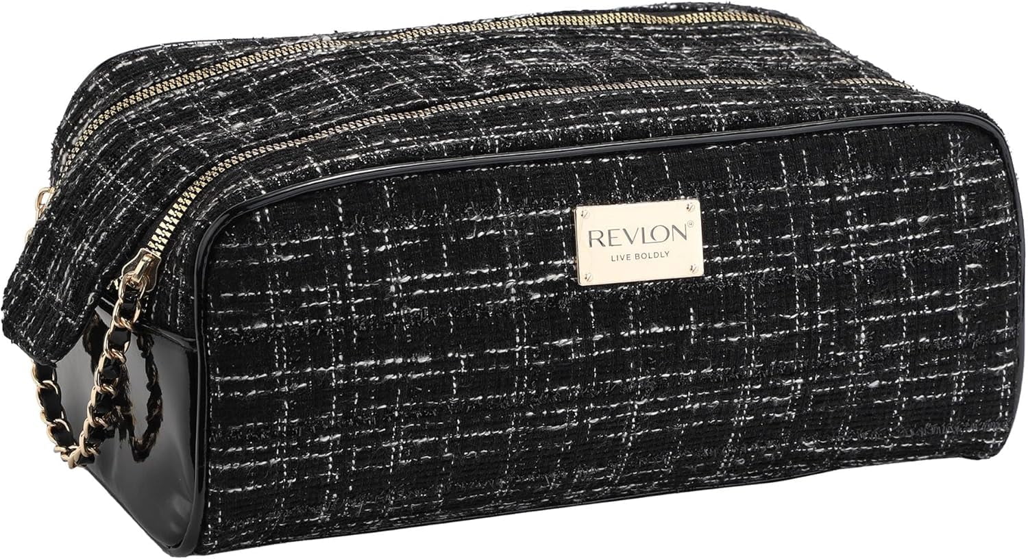 REVLON Tweed Makeup Bag, Makeup Organizer Bag & Travel Case for Women ...