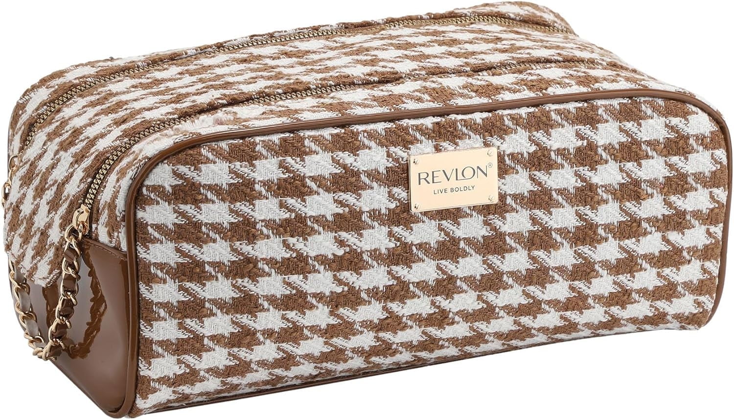 REVLON Tweed Makeup Bag, Makeup Organizer Bag & Travel Case for Women ...