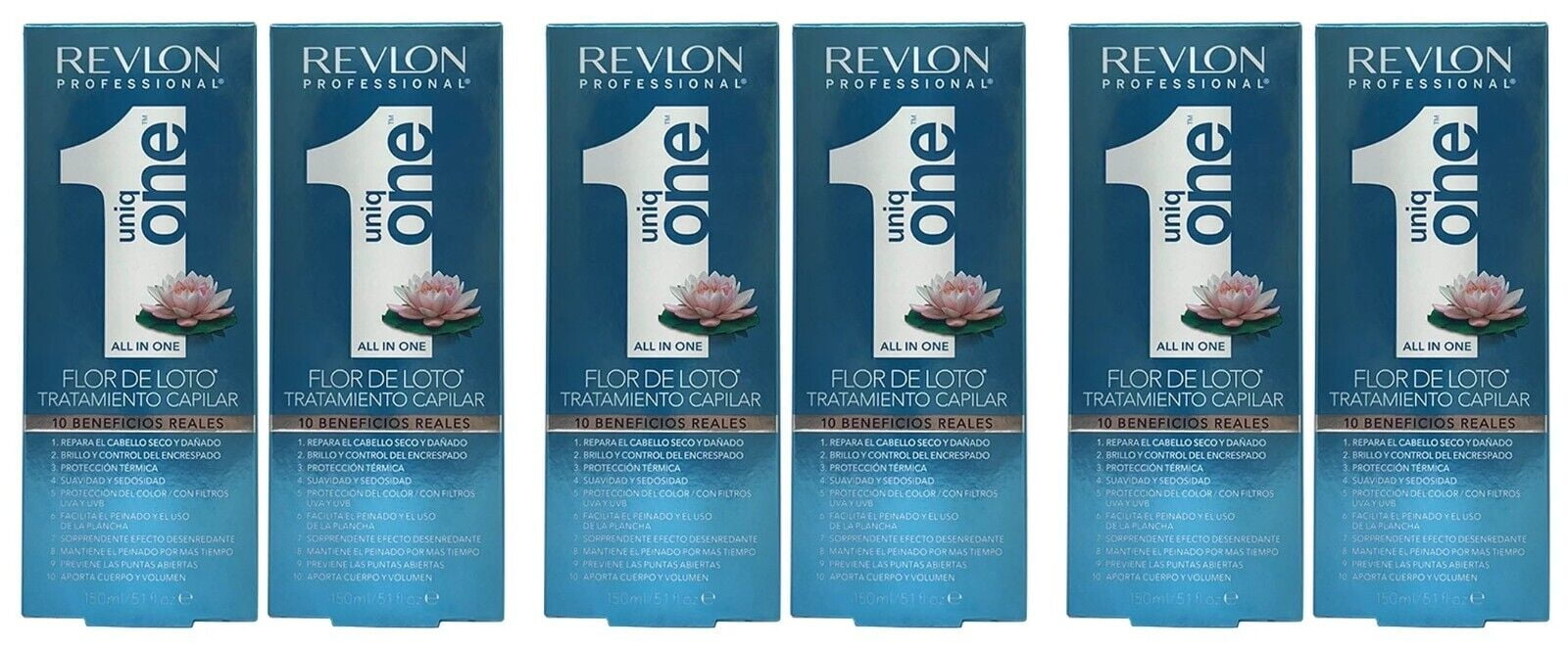 Revlon Uniq One Lotus Flower All-in-1 Hair Treatment, 5 oz, 6 Piece ...