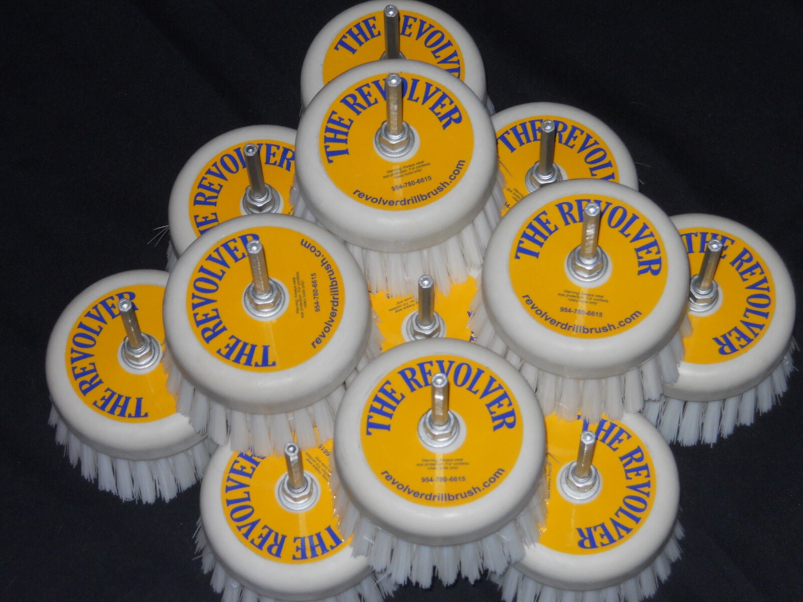 REVOLVER DRILL BRUSH TWELVE PACK POWER SCRUB-HOME & BOAT-TILE & TUB ...