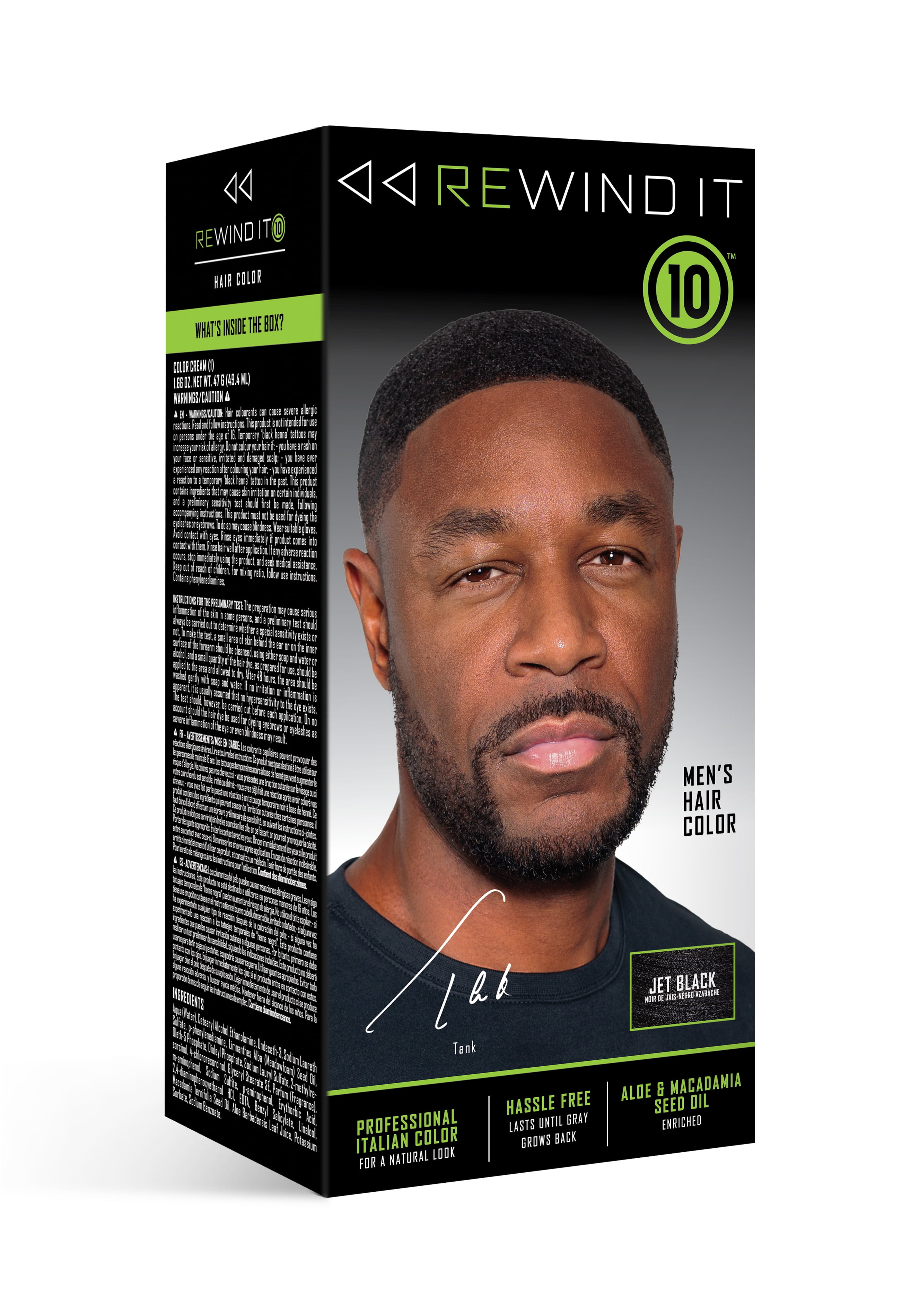 REWIND IT 10 Jet Black Men's Hair Color - Walmart.com