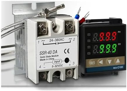 REX-C100 PID Temperature Controller 220v 400 Degree Digital Thermostat Output 40A SSR K Type ...