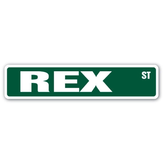 REX Street Sign Childrens Name Room Sign | Indoor/Outdoor | 30" Wide ...