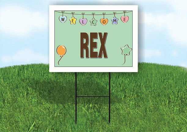 REX WELCOME BABY GREEN 18 in x 24 in Yard Sign Road Sign with Stand ...