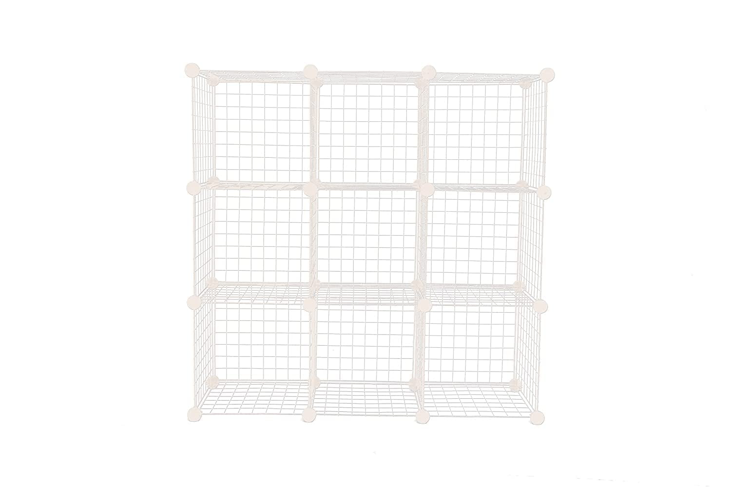 REYNISH 9 Cube Self Assembling Metal Wire Cube Storage Organizer ...