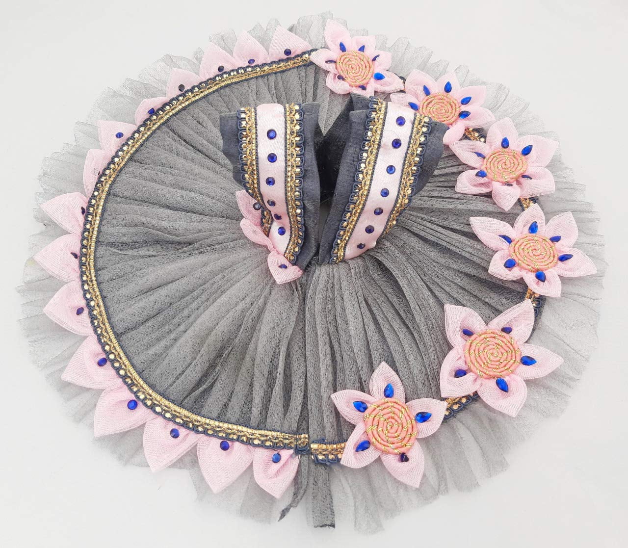 REYON Soft Fabric Net Kanha Ji Poshak Colorful Bal Gopal Kanha JiThakur Ji Heavy Fancy Dress Dev ...