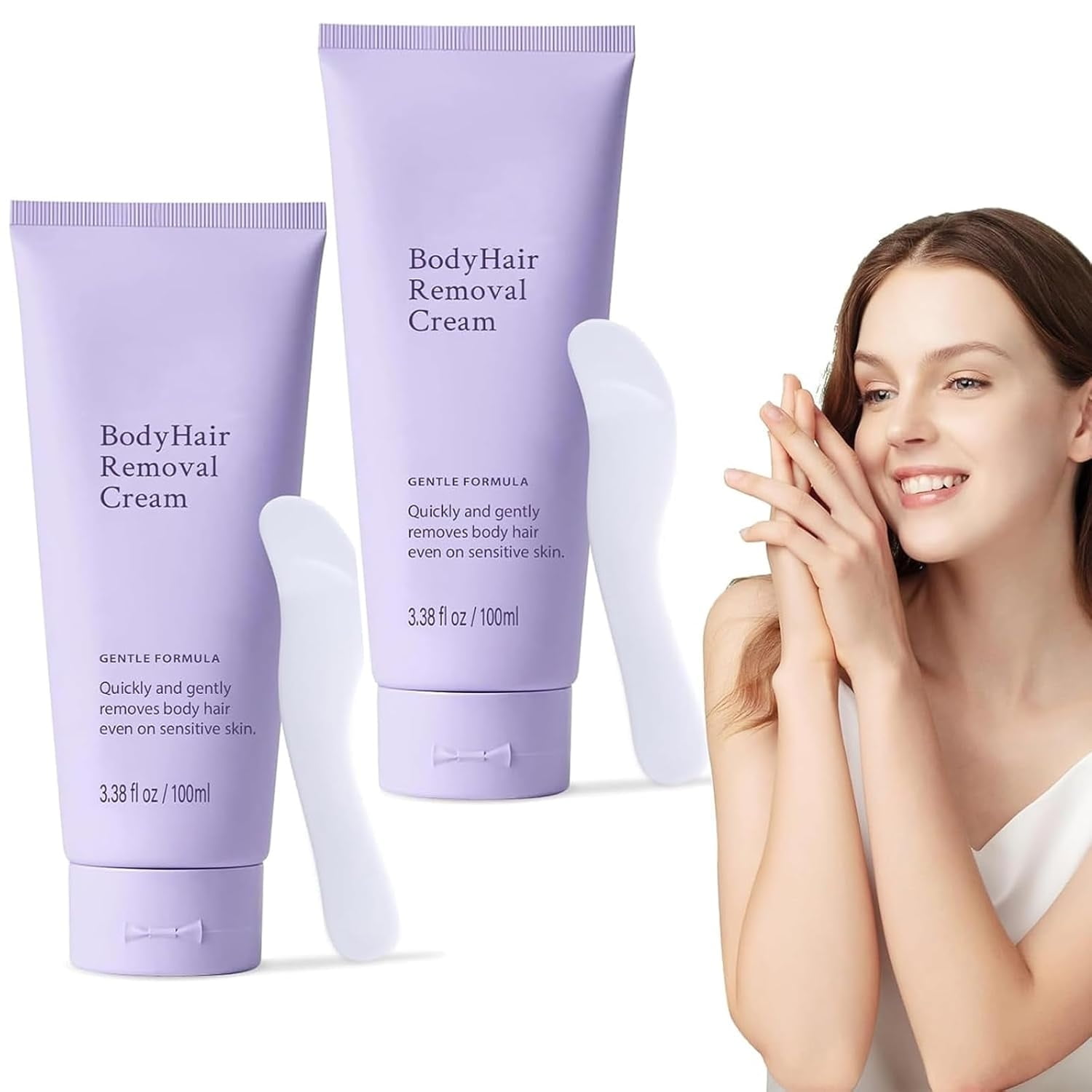 REYUAN 2-Pack Body Hair Removal Cream For Sensitive Skin - Painless ...