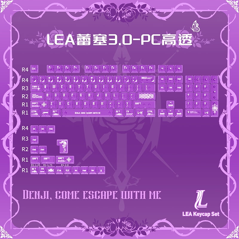 REZE Anime Theme Keycaps Set Customized PBT Sublimation Cherry Profile ...
