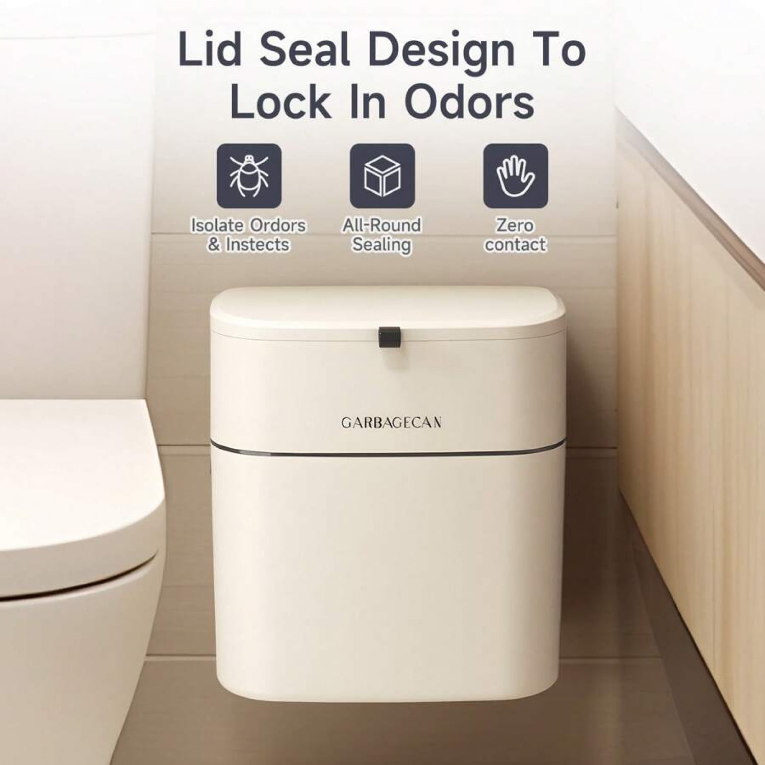 REZJSWFSMMJ 2.5 Gallon Kitchen Garbage Can Countertop Indoor Small ...