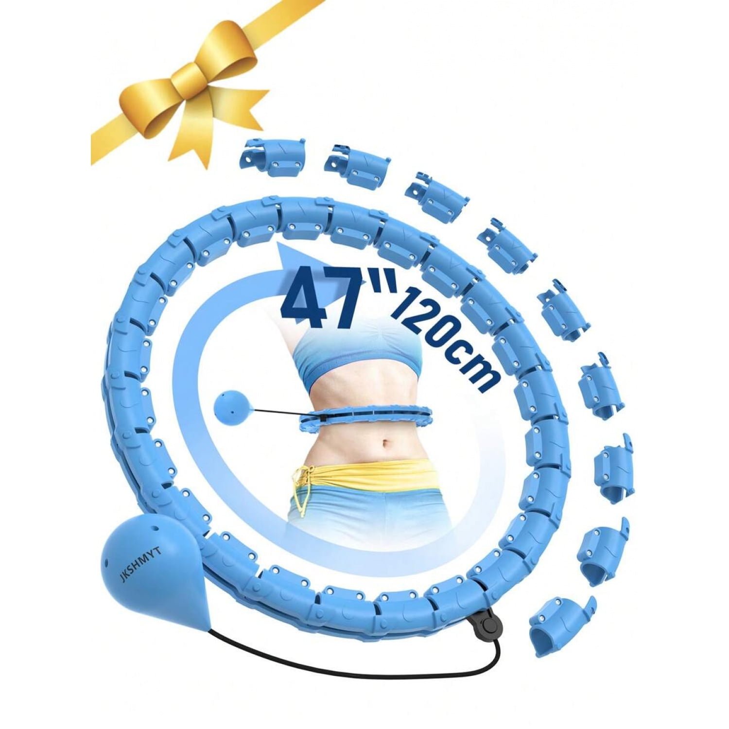 REZJSWFSMMJ Smart Weighted Hula Circle Hoop For Adults Weight Loss ...