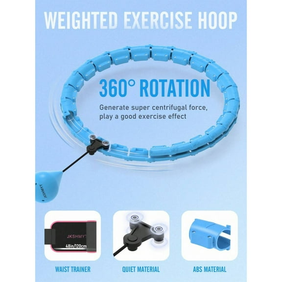 PRCTZ Weighted Hula Hoop, 2.5 lb Exercise Hula Hoops for Adults, 8 ...