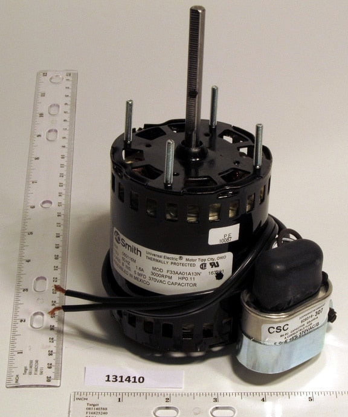 REZNOR 163891 - 120V Venter Motor Assembly With Capacitor Replaces ...