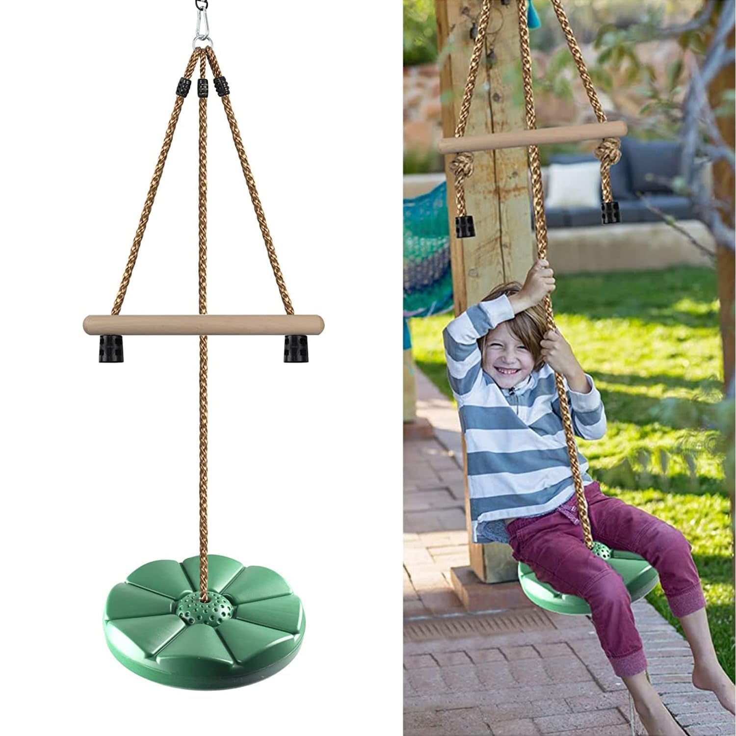 REZNOR Disc Swing for Kids, Swing Set Accessories, 7FT Height ...