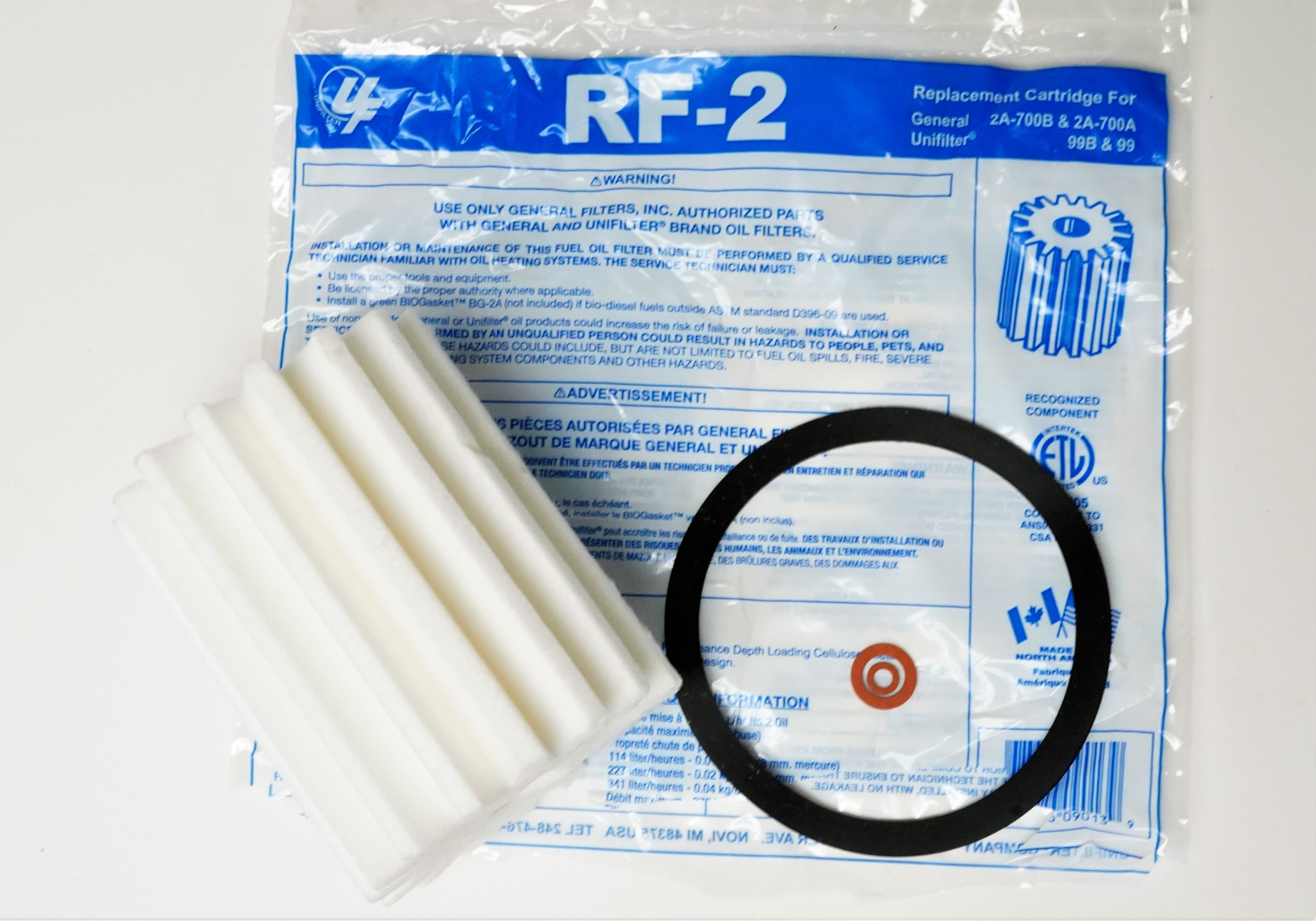 RF-2 Unifilter Micro Fiber Fuel Oil Filter Gear Tooth for 2A700 99 XF1 ...