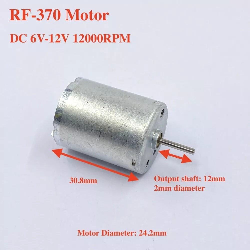 RF-370CA 24mm Electric Motor DC 6V 9V 12V 12000RPM High Speed DIY Toy ...