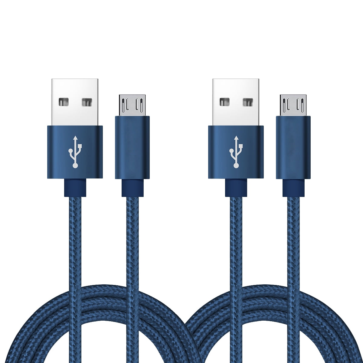 RF01038 6' USB to Micro Cable, Blue, 2 Pieces - Walmart.com
