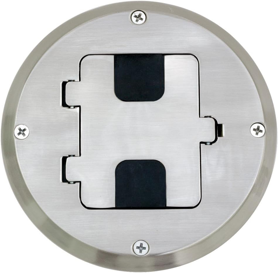 RF515NI Residential Floor Box Kit, 1-Gang Drop-in, Tamper Resistant ...