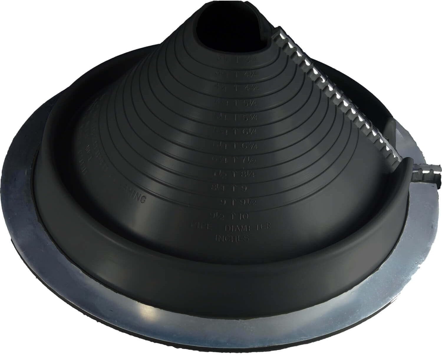 RF803B (3-1/4" - 10") RETROFIT Black EPDM Flexible Pipe Flashing ...