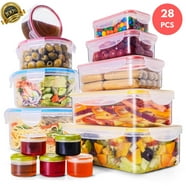 BPA Free Reusable Food Storage Containers With Lids (Vermilion) Leak ...