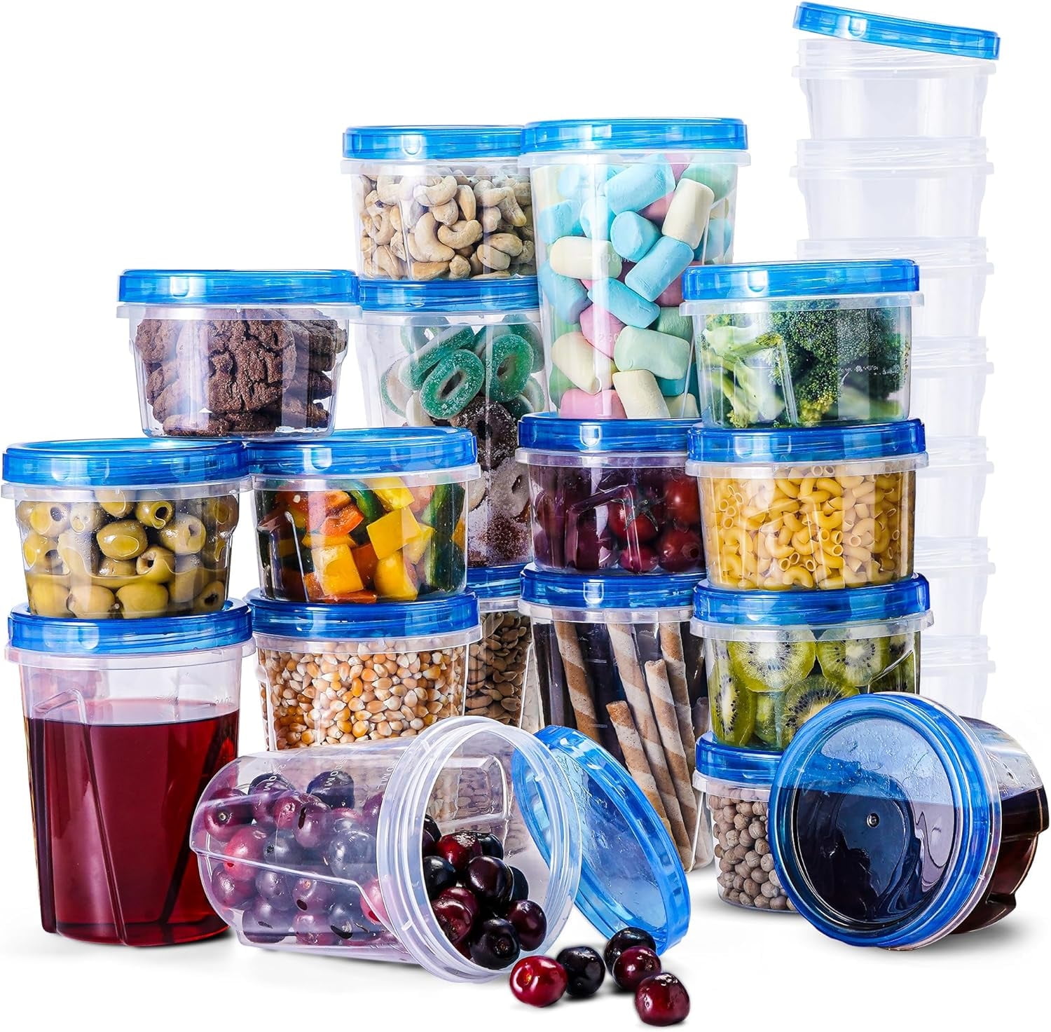 RFAQK 48 PCS Freezer Storage Containers, 32oz & 16oz Deli Containers ...