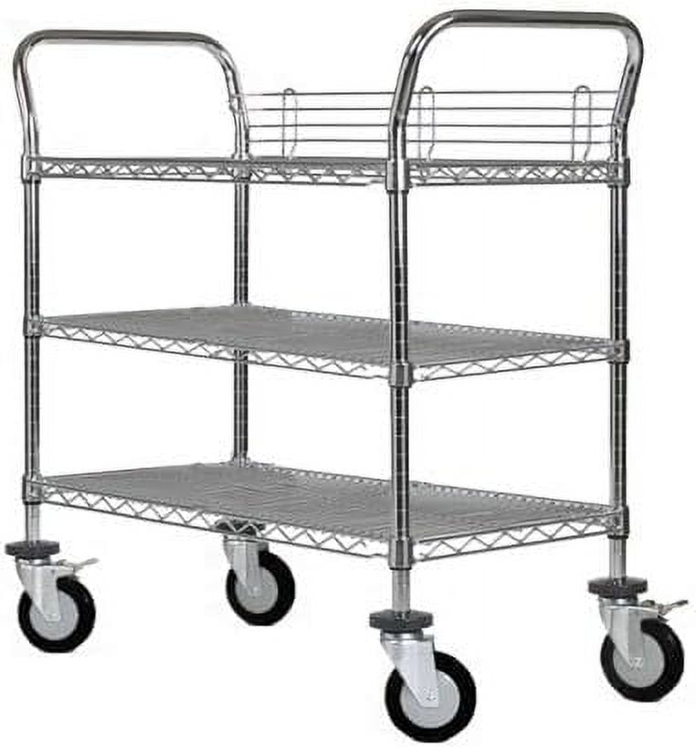 RFCUIBIJ 3 Tier Heavy Duty Rolling Utility Carts with Wheels and Handle ...