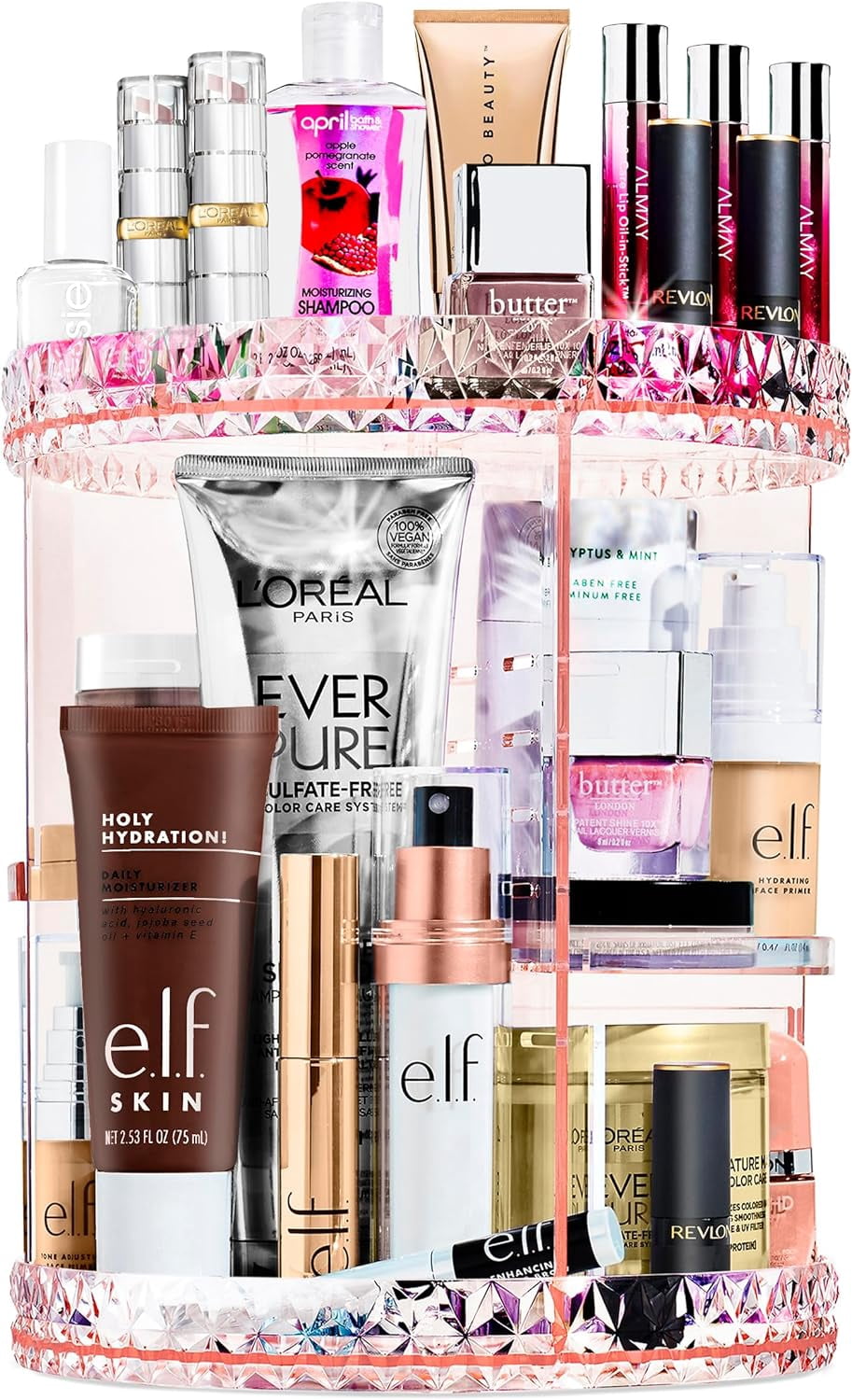 RFCUIBIJ 360 Rotating Makeup Organizer - Spinning Acrylic cosmetics ...