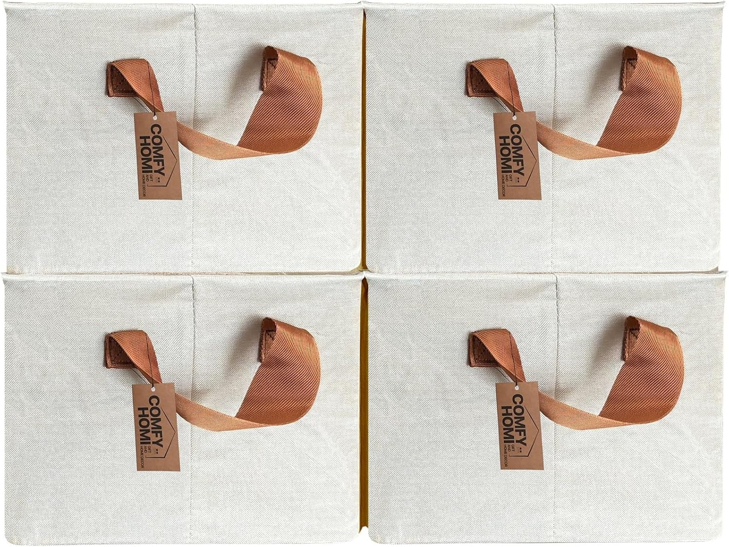 RFCUIBIJ 3Pack Fabric Storage Bin Baskets with Handles Toy Closet ...