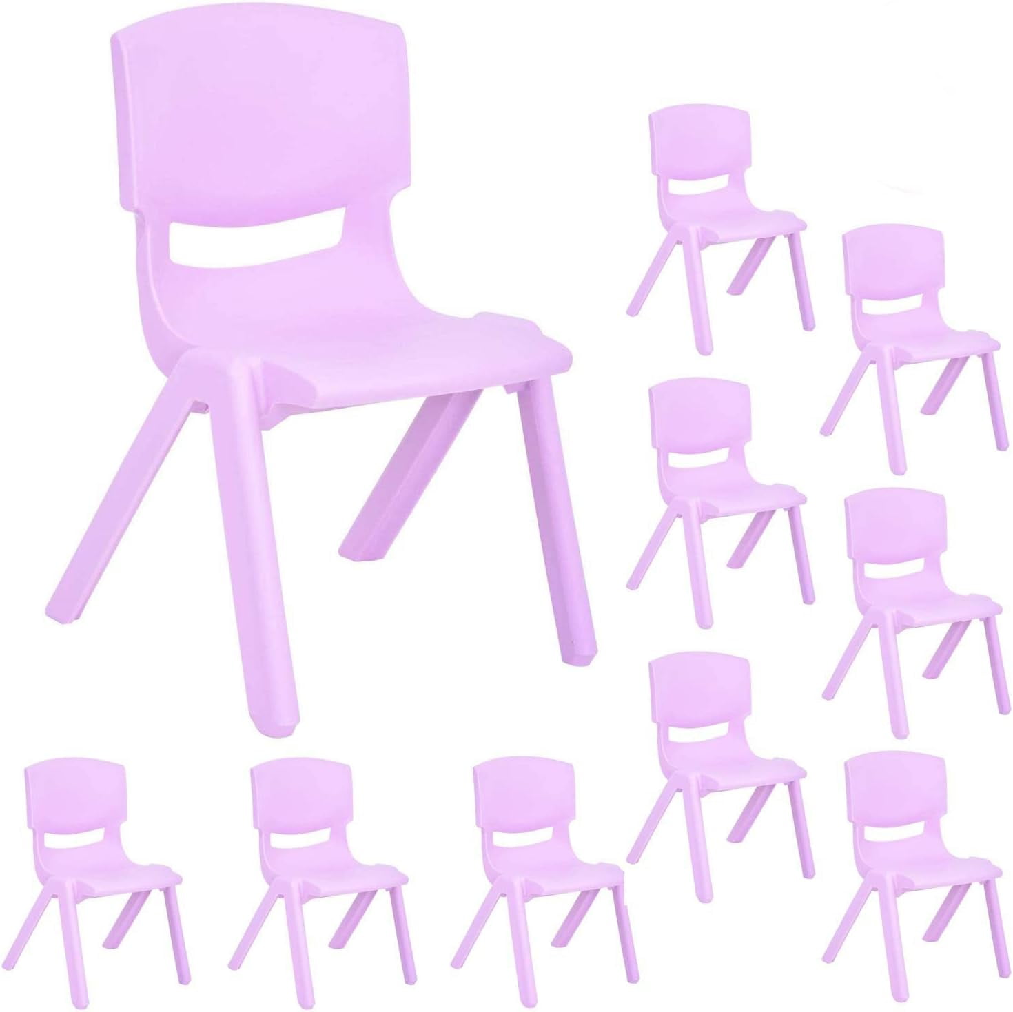 RFCUIBIJ 4 Pack Stackable Plastic Kids Learning Chairs 20.8x12.5 Inches ...
