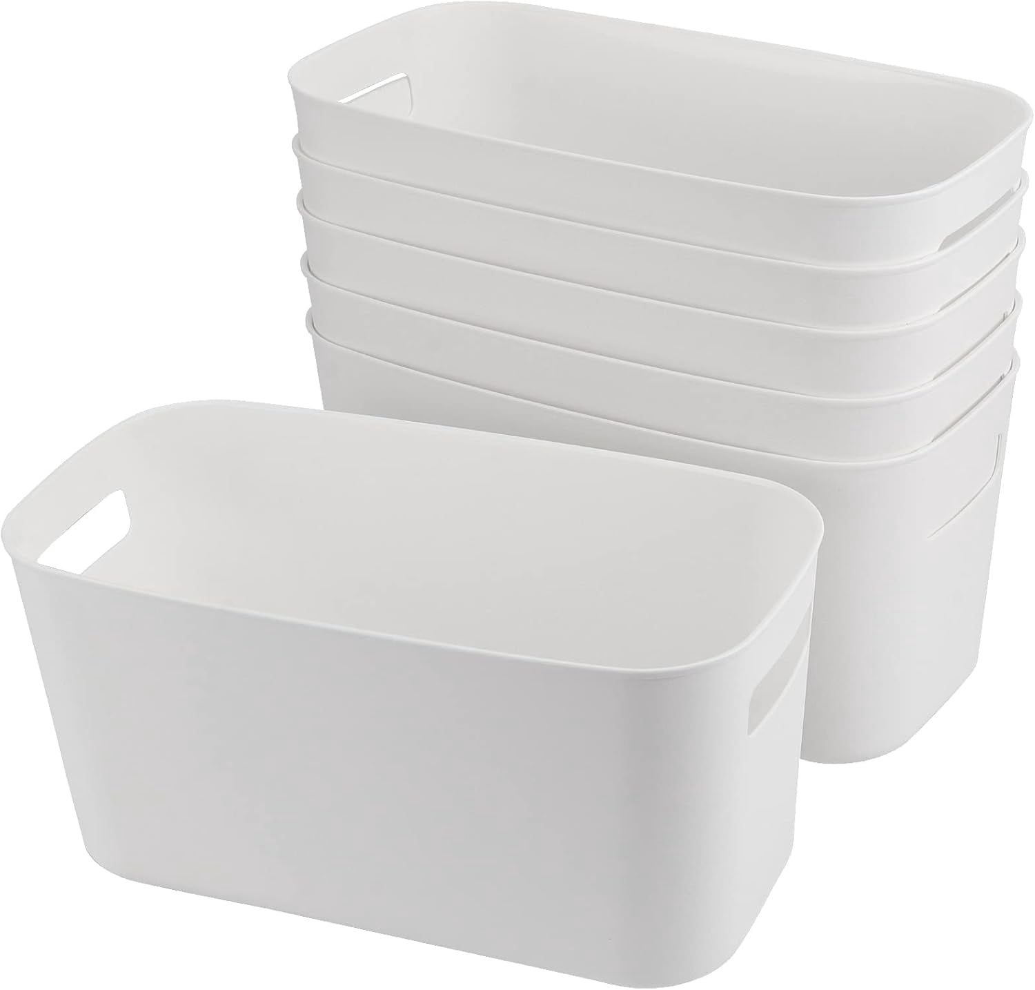 RFCUIBIJ 6 Pack 11 Inch Long White Plastic Bathroom Vanity Organizer ...