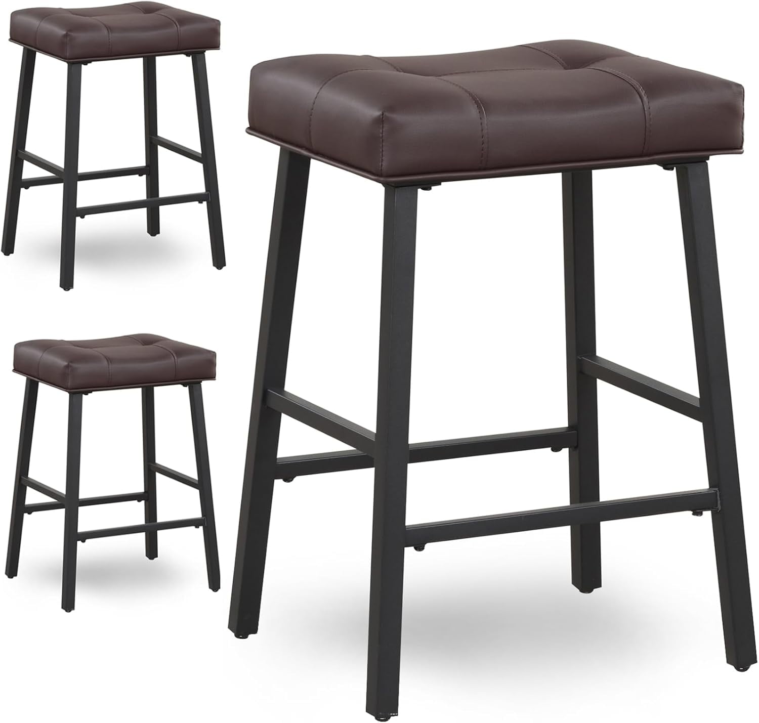 RFCUIBIJ Bar Stools 24 inch Counter Height Bar Stools Upholstered ...