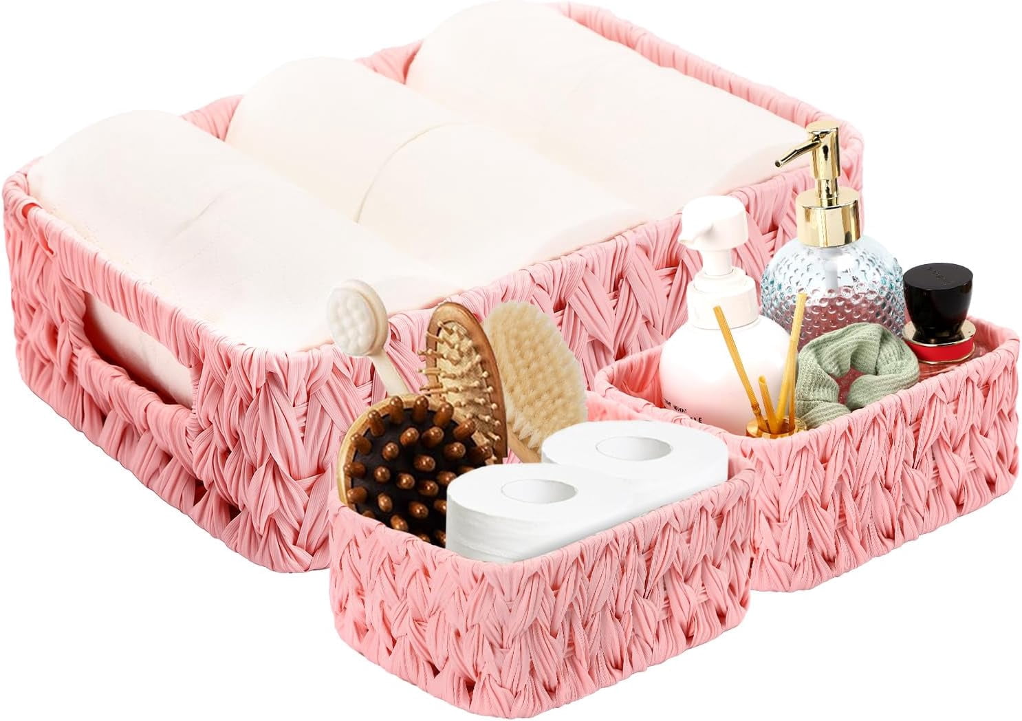 RFCUIBIJ Bathroom Wicker Baskets Large for Shelves Organizing ...