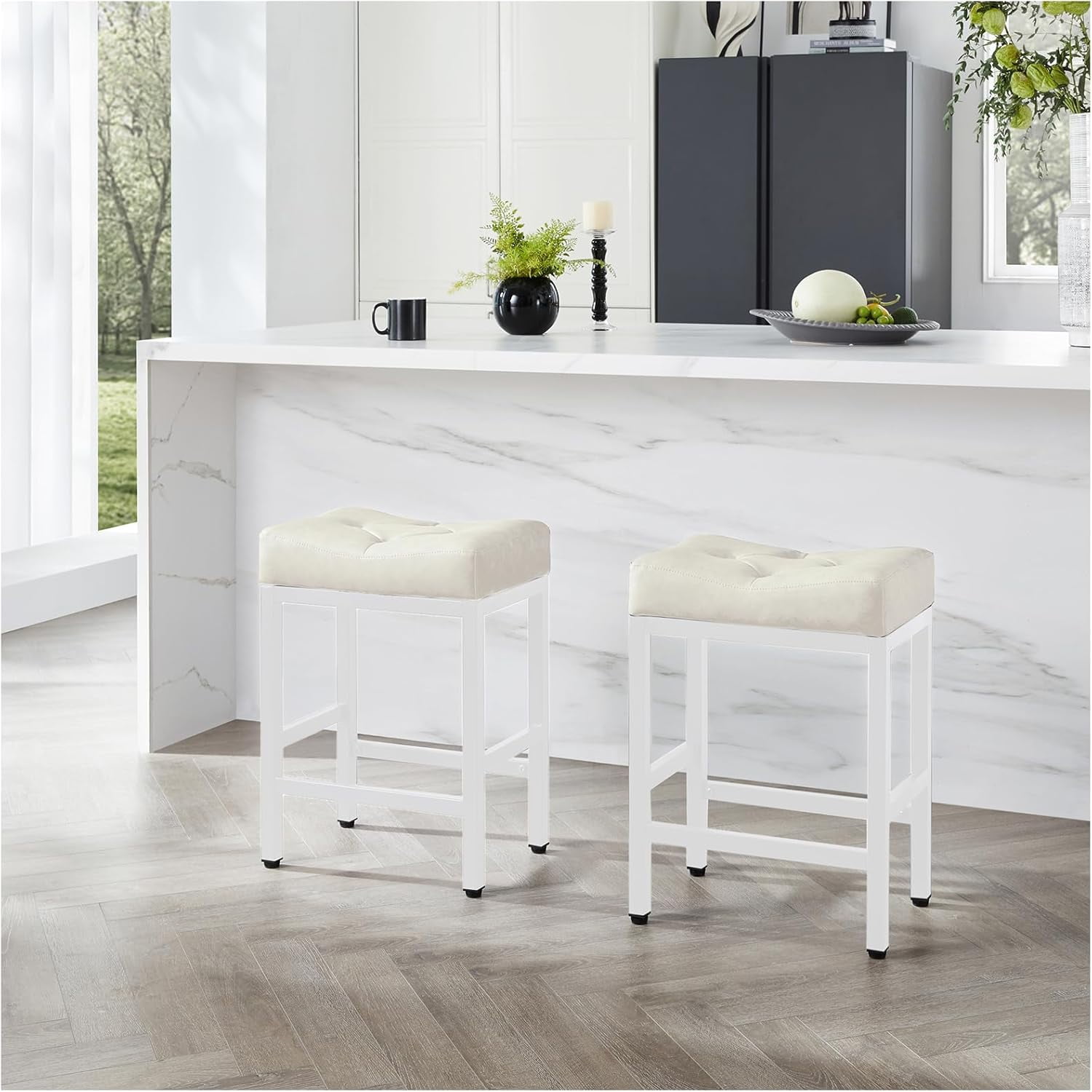 RFCUIBIJ Counter Stools Bar Stools for Kitchen Counter Saddle Stools ...
