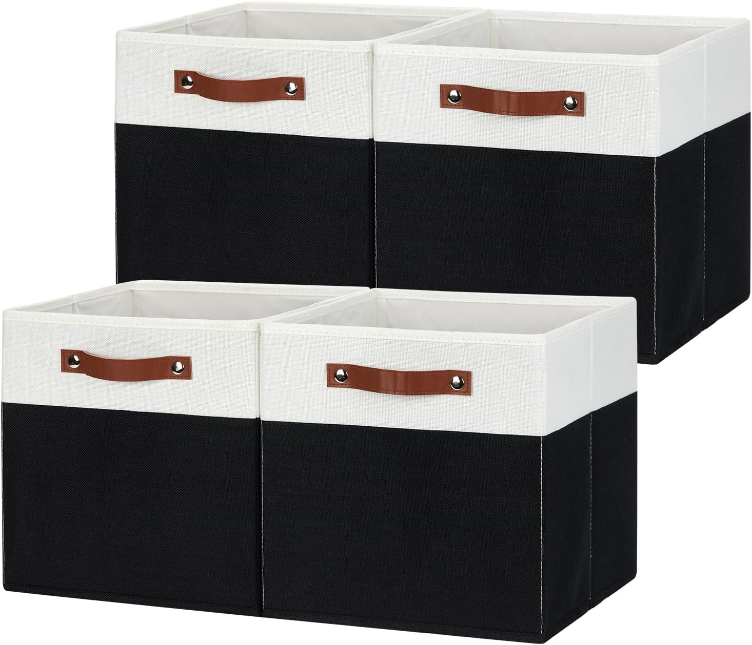 RFCUIBIJ Fabric Storage Cubes 12 inch Cube Stroage Bins for Empty Gift ...