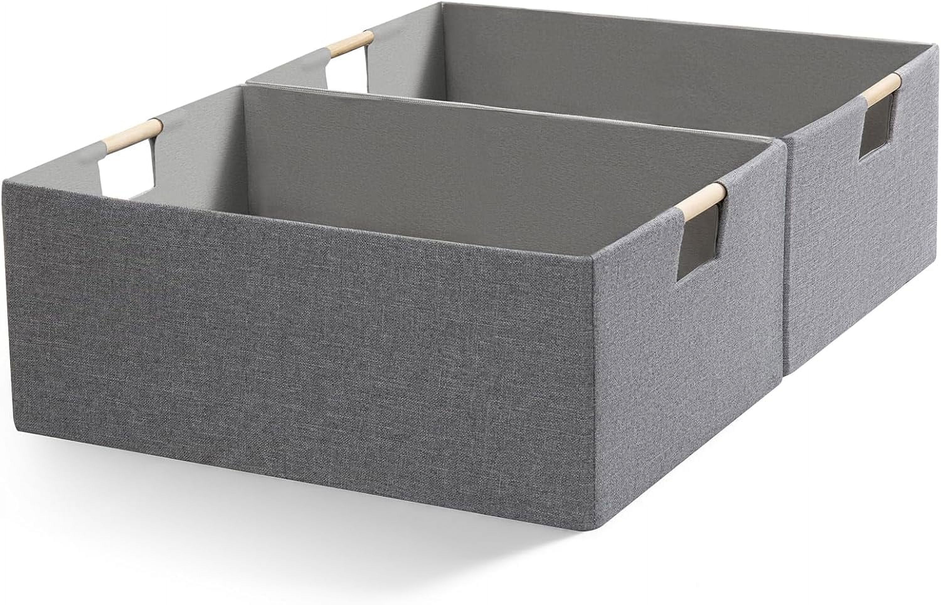 Foldable Fabric Storage Cubes, 2 Packs Cloth Storage Baskets with ...