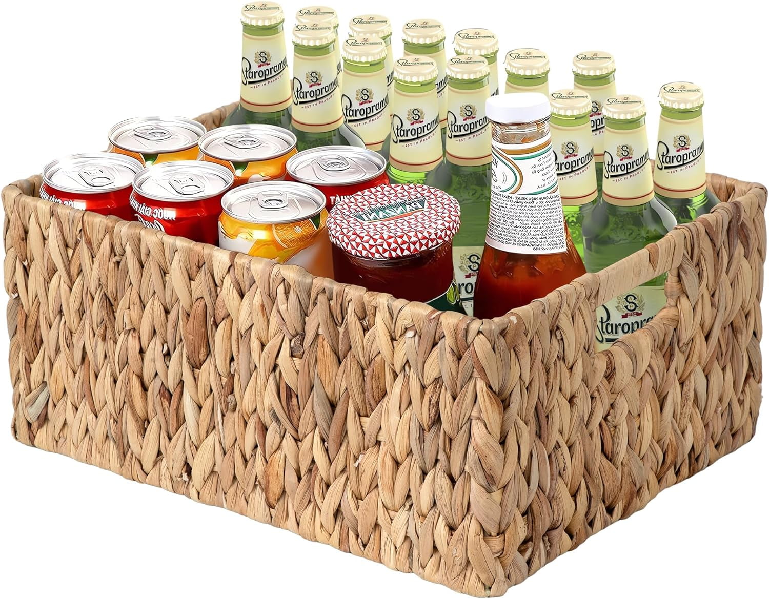 RFCUIBIJ Jumbo Wicker Basket for Orgainzing Extra Large Rectangular ...