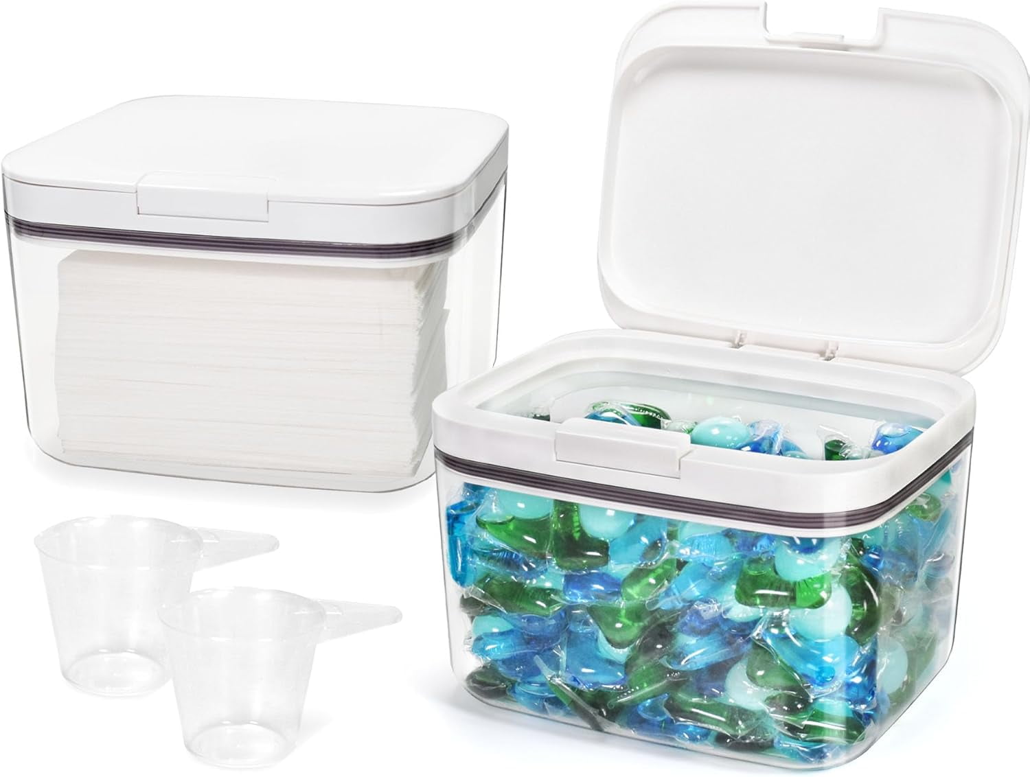 RFCUIBIJ Laundry Pods Container Laundry Pod Holder with Lid Laundry ...