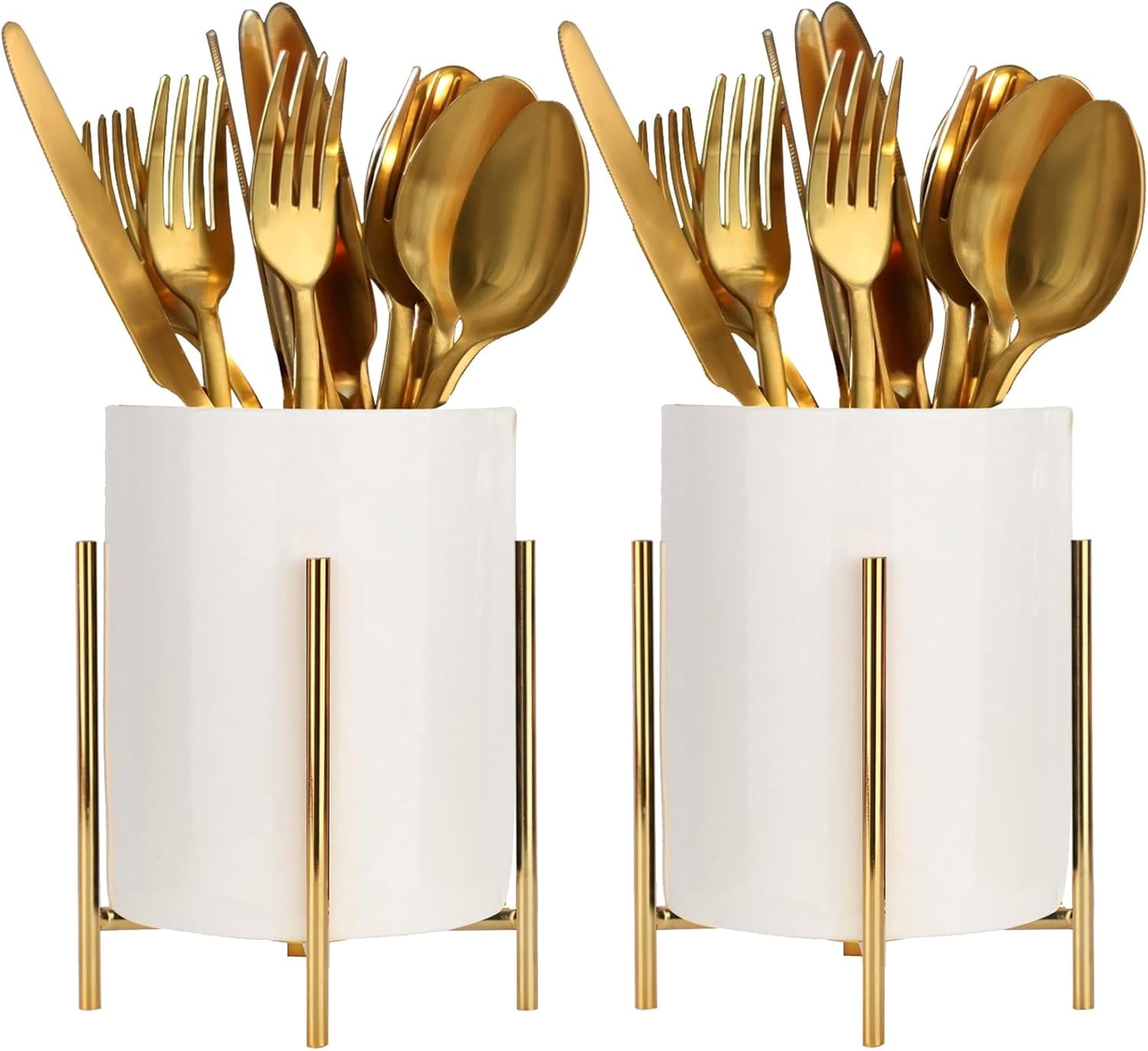 RFCUIBIJ Silverware Holder for Wedding Reception White Utensil Holder ...